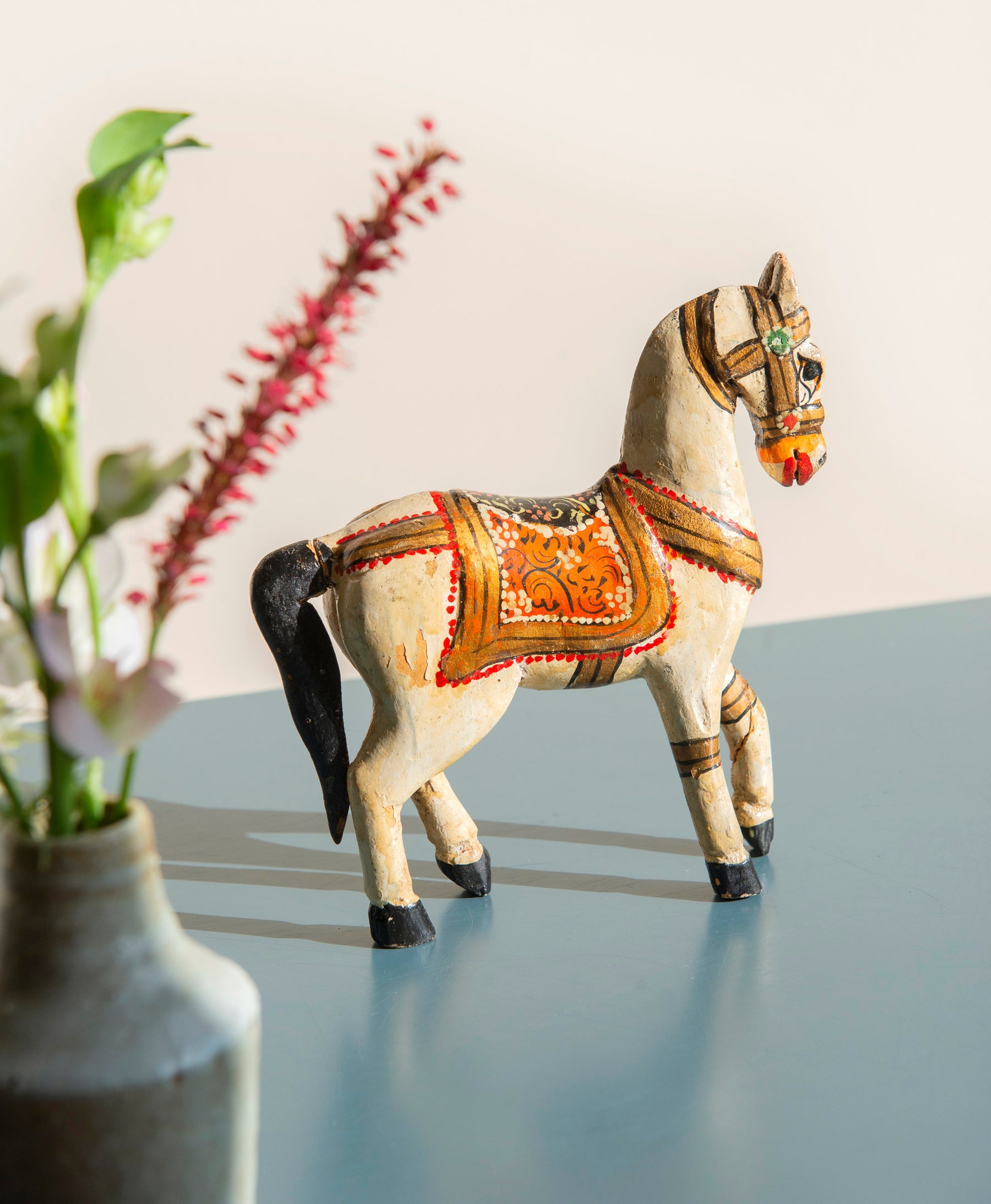 Small Indian Ghodi Wedding Horse, Antique Wooden Statue – Curated ...